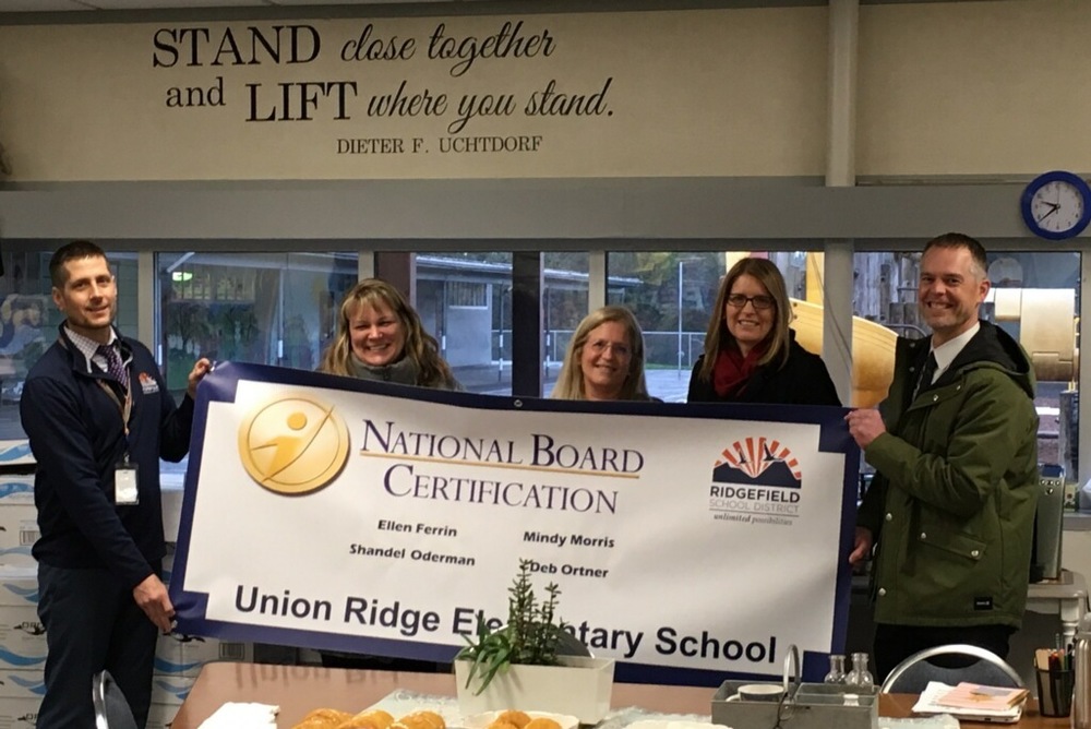 National Board Certification Appreciation | Union Ridge Elementary